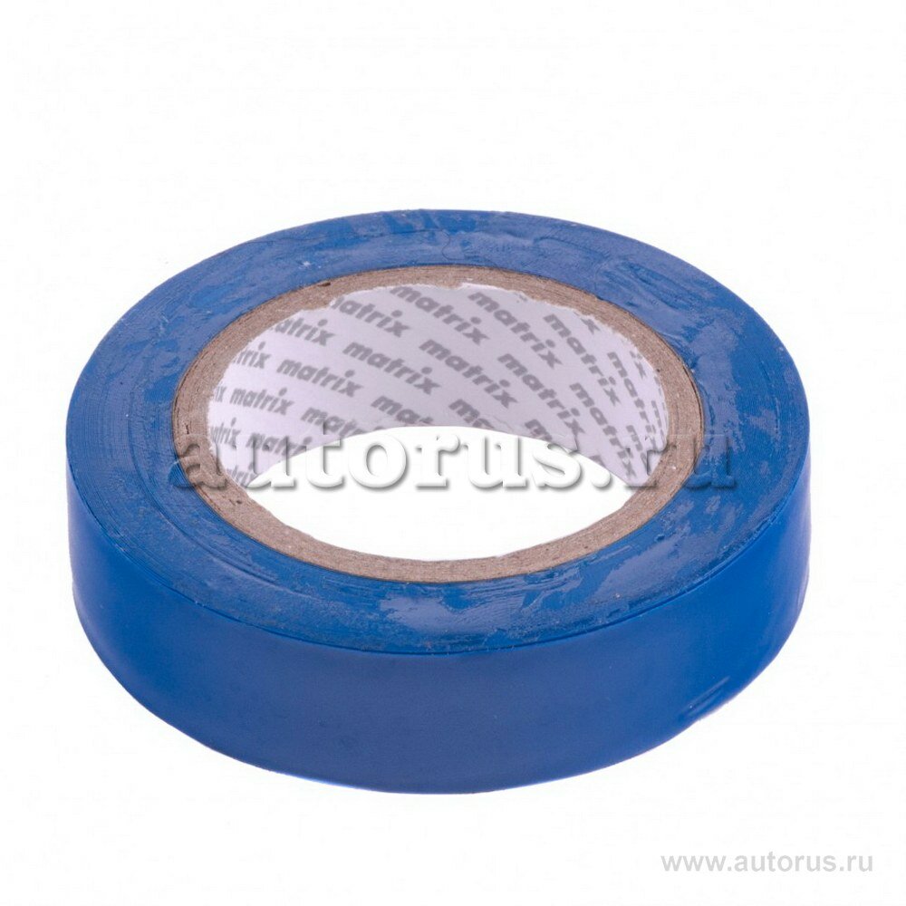 Изолента ПВХ, 15 мм x10 м, синяя, 150 мкм, Matrix, артикул 88770