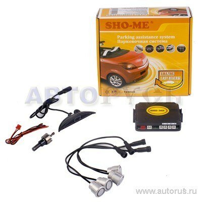 Парковочный радар sho-me y-2616 n04 silver, 4 датчика
