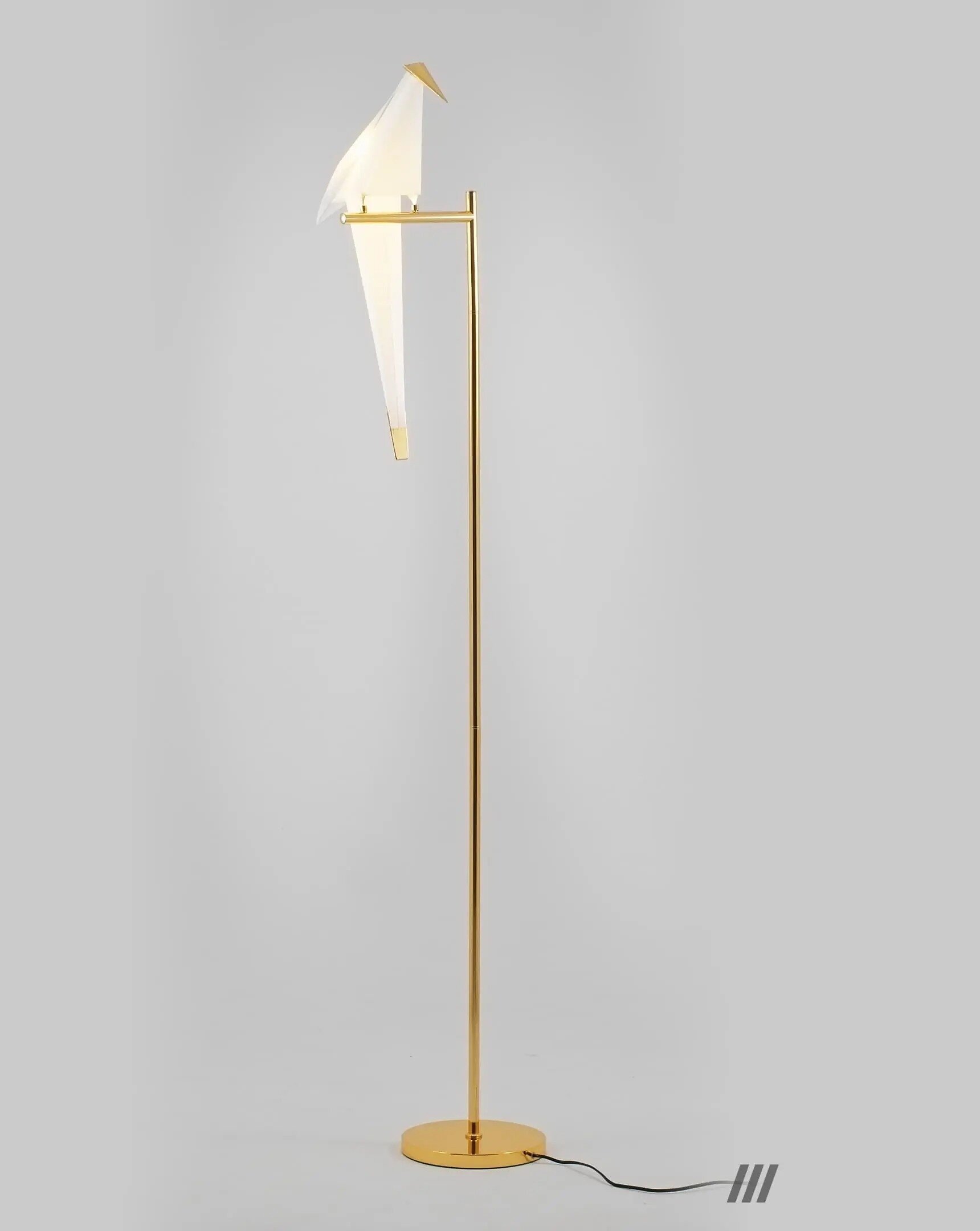 Светодиодный торшер Moderli V3074-1FL origami Birds 1*LED*6W белый/золотой