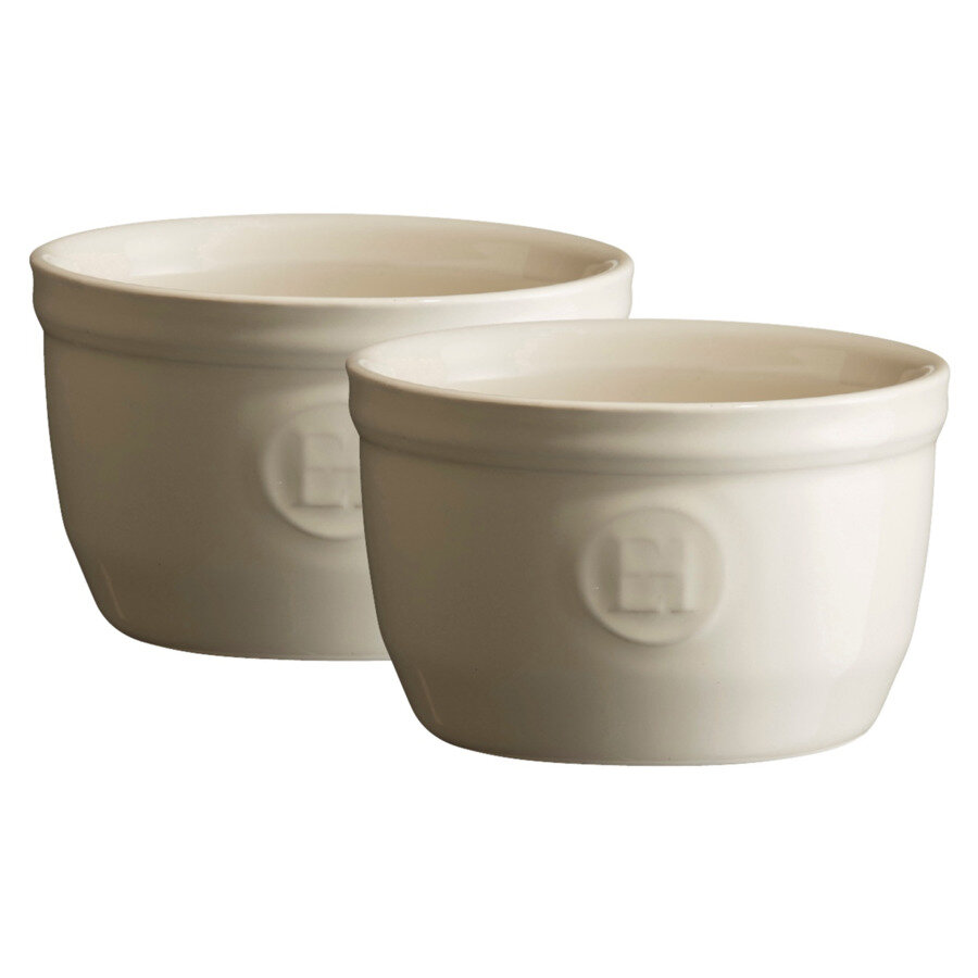 Набор из 2 рамекинов Emile Henry №9 0,15л (крем), комплект, премиум, элитная коллекция