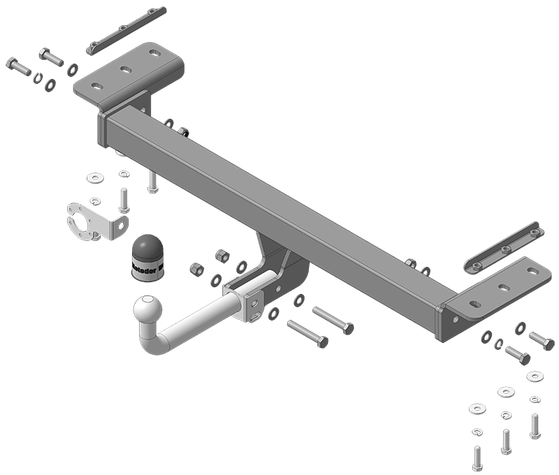 Фаркоп Motodor Chery Tiggo 7Pro с 2020 г, Exeed LX с 2022 г. (оцинк. Шар) арт.99003-A