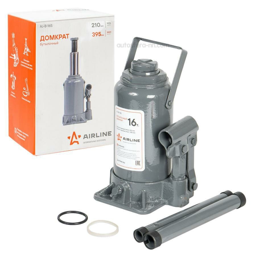AIRLINE AJB16S Домкрат гидравлич (16т) бутылочный 210-395мм (AIRLINE)