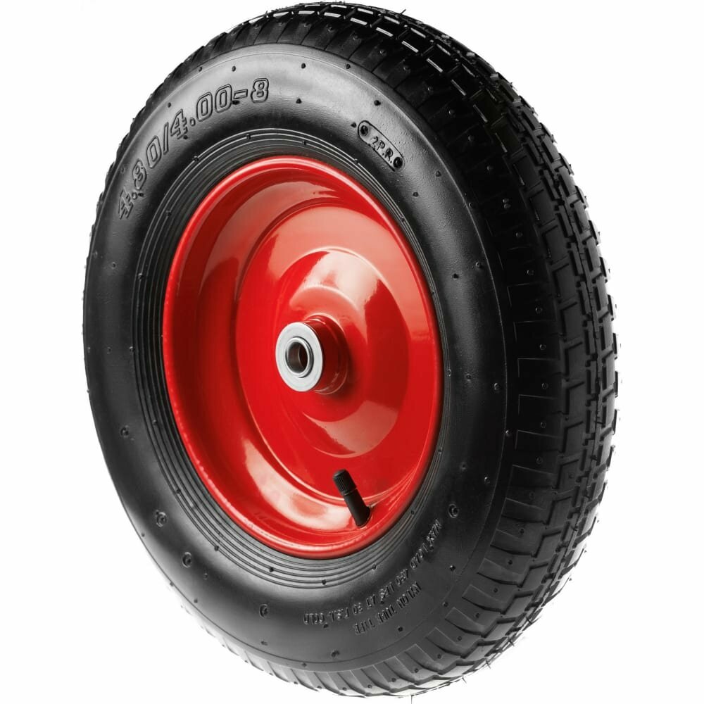 Пневматическое колесо для тачки / тележки (4.00-8, диаметр 380 мм, ось 16 мм, подшипник) А5 PR 3000-16 1000417