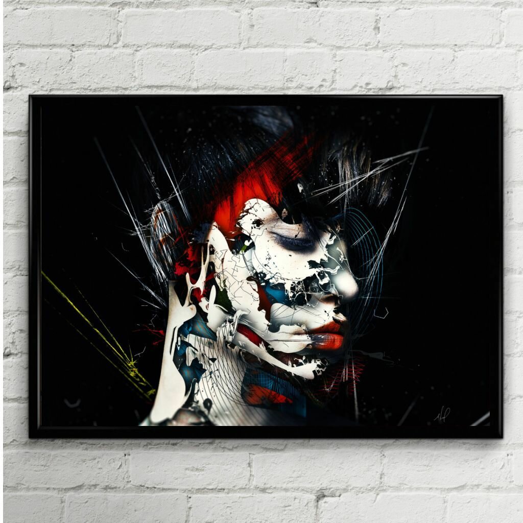 Постер "Абстрактная девушка" от Cool Eshe из коллекции "Креатив", плакат А3