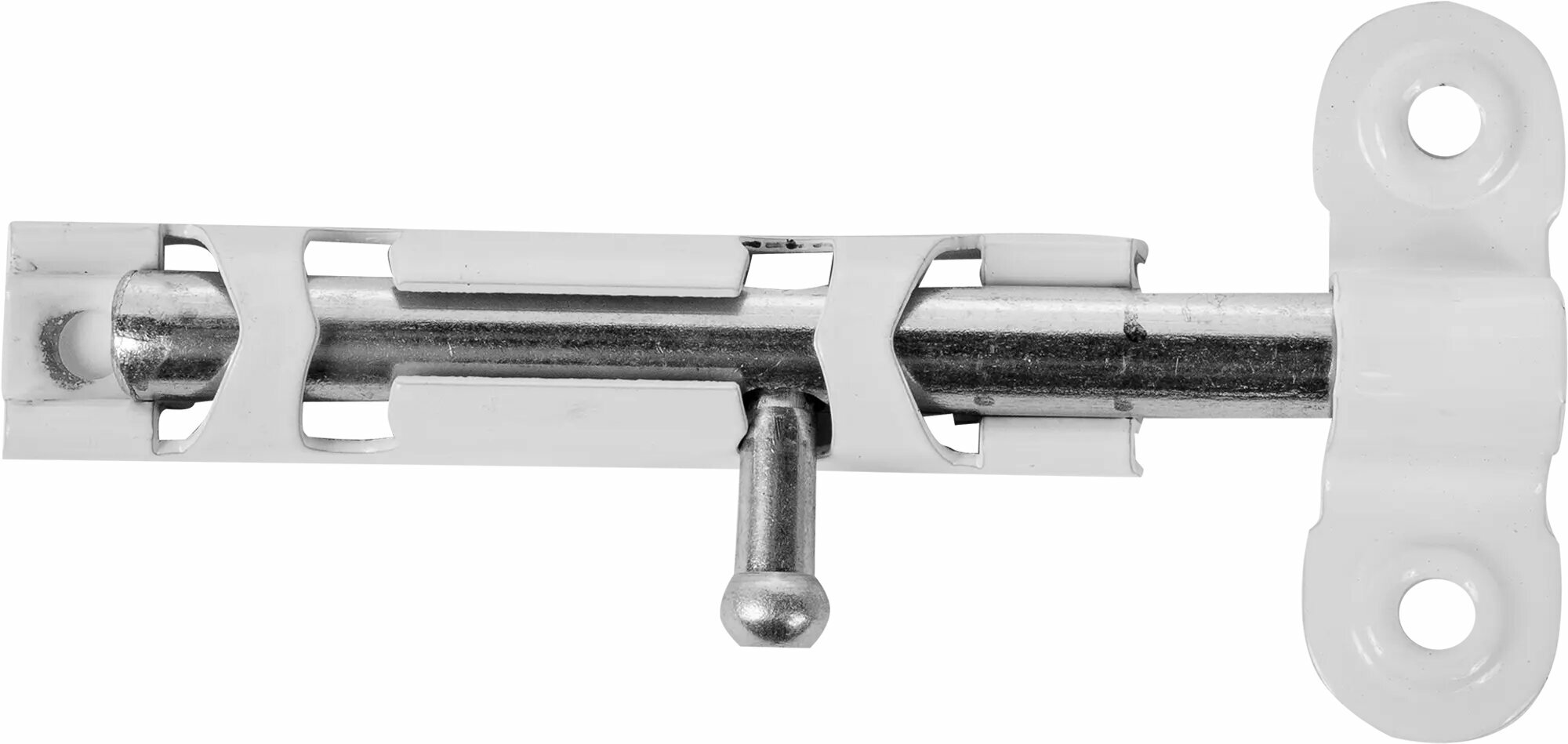 Шпингалет малый Левша ЗТ-12, цвет белый/цинк