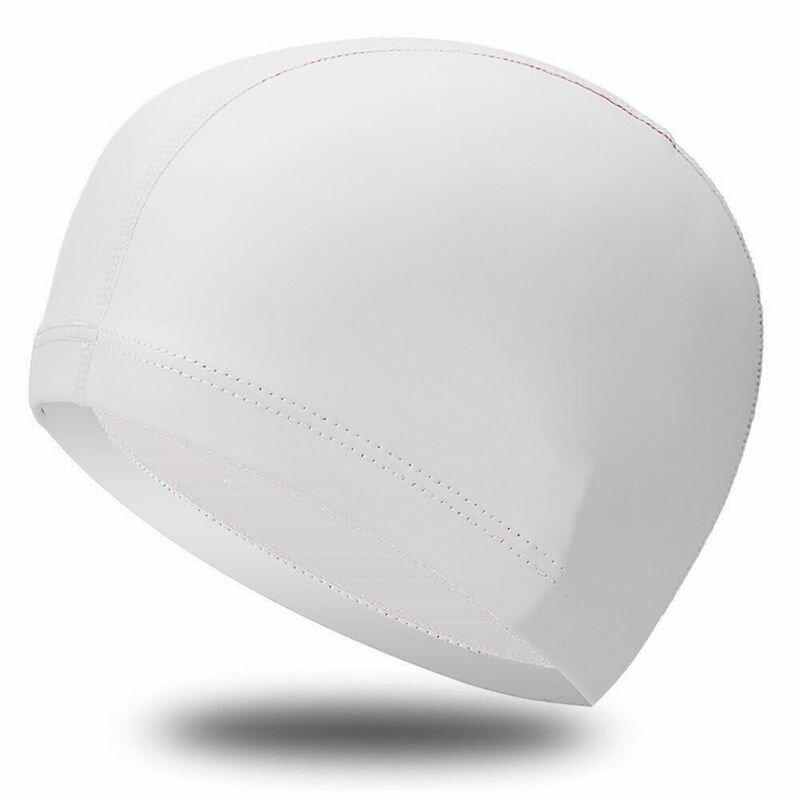 Шапочка для плавания комбинированная B31516, ткань/полиуретан, белая
