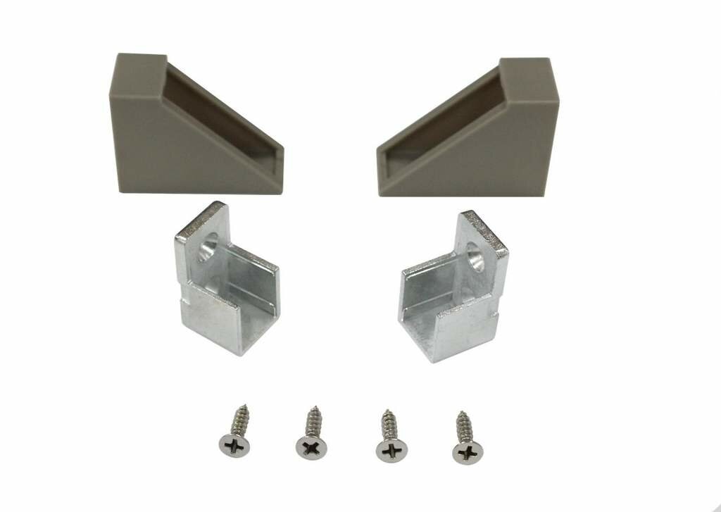 Штангодержатель боковой для прямоугольной штанги, цвет серый