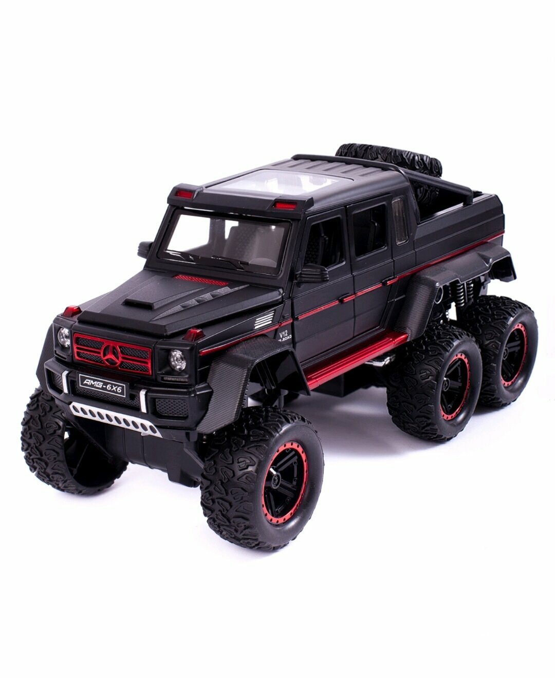 Машинка металлическая инерционная/ Модель машины/ Mercedes-benz Мерседес G63 Гелик 6x6 23 см черный