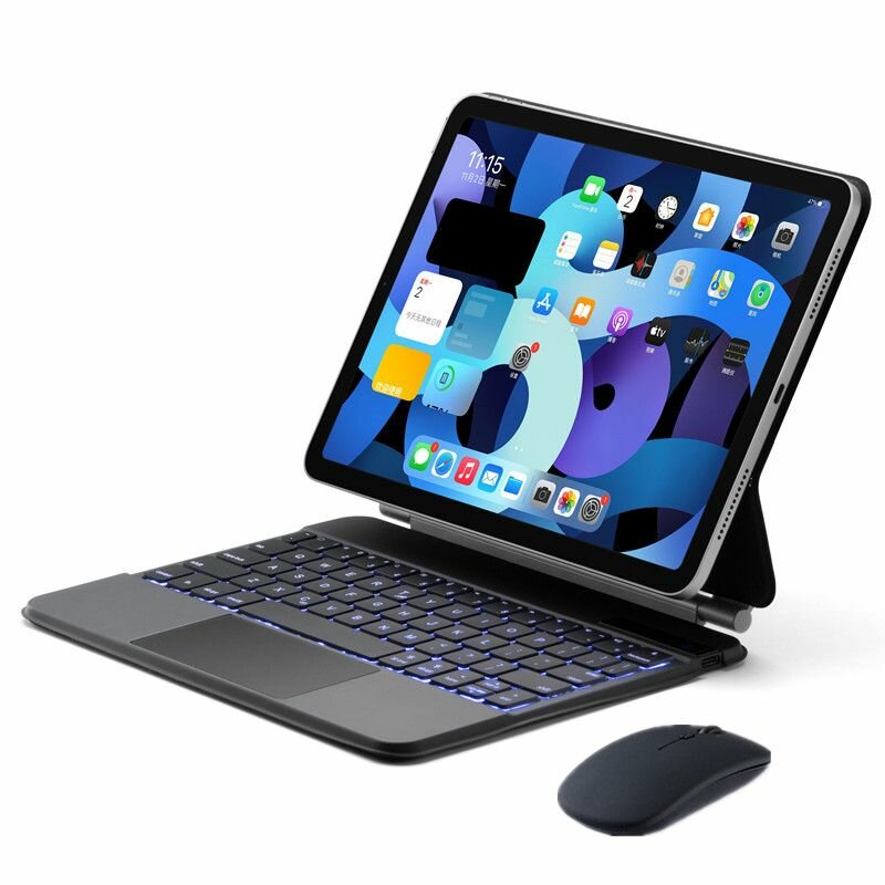 Чехол Magic Keyboard MyPads для iPad Air 4-го и 5-го поколения (2020-2022 года) с русской гравировкой