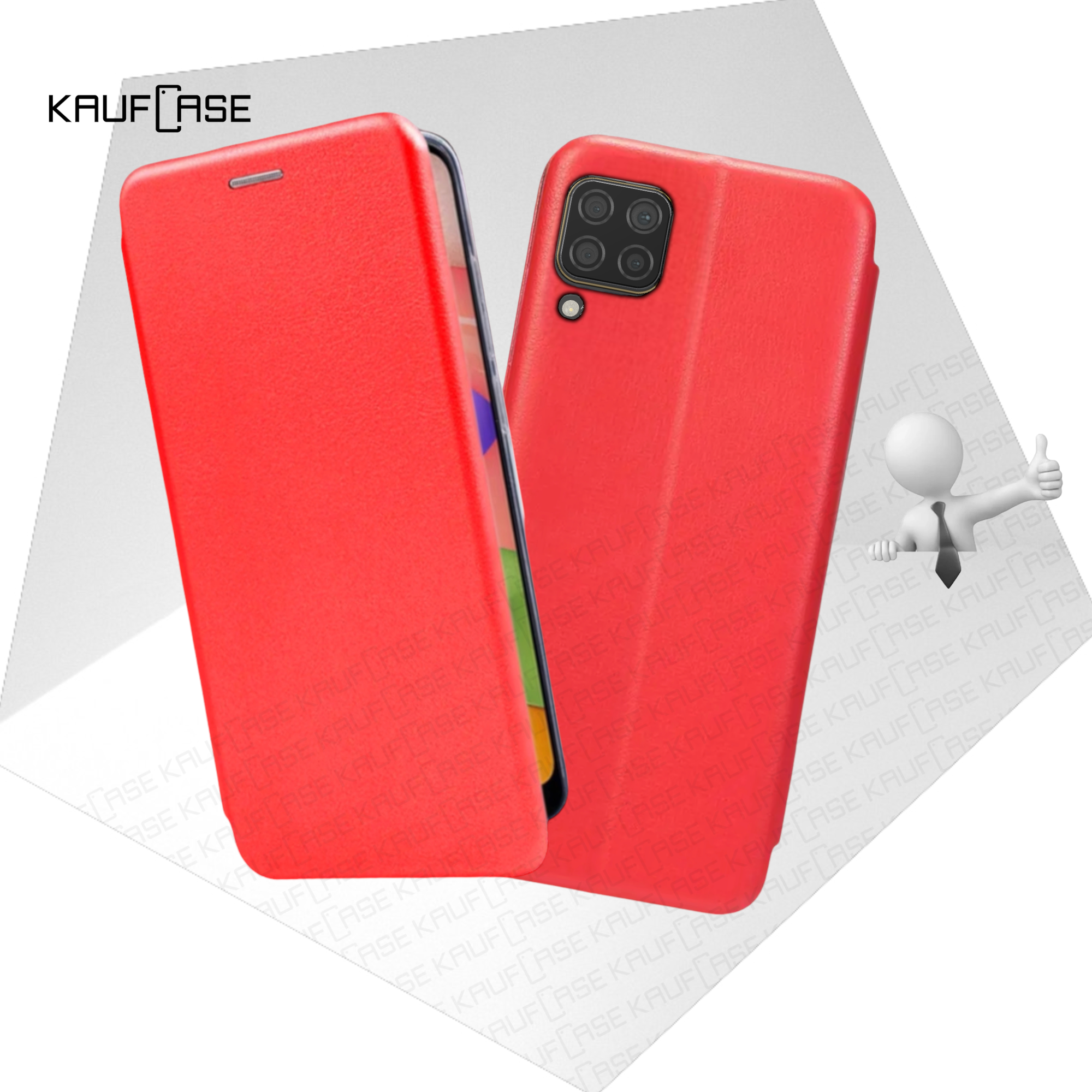 Чехол книжка для телефона Huawei P40 Lite (JNY-LX1) (6.4"), красный. Текстура под кожу