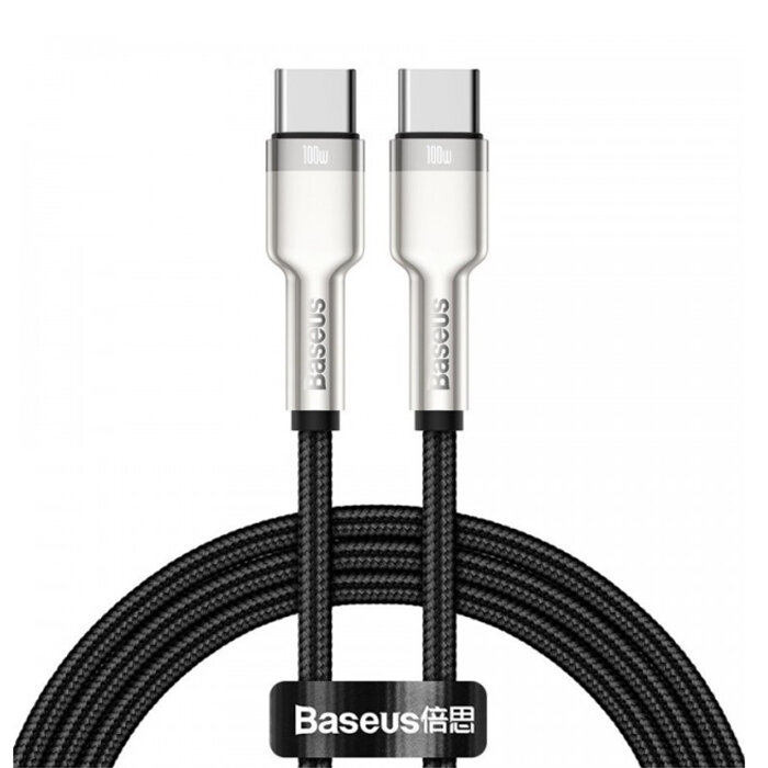 Baseus Кабель Baseus Cafule USB-C/USB-C 100W 1м (CATJK-C01) , для быстрой зарядки телефонов , планшетов, Н