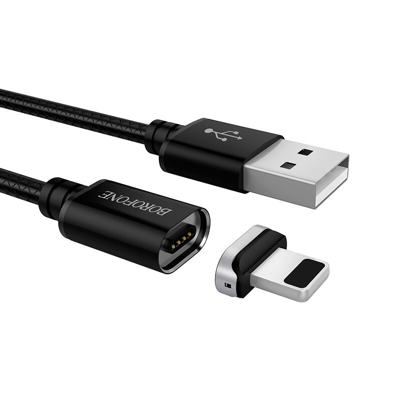 Кабель BOROFONE Lightning 1.2 метра, быстрая зарядка, зарядный шнур, провод для телефона