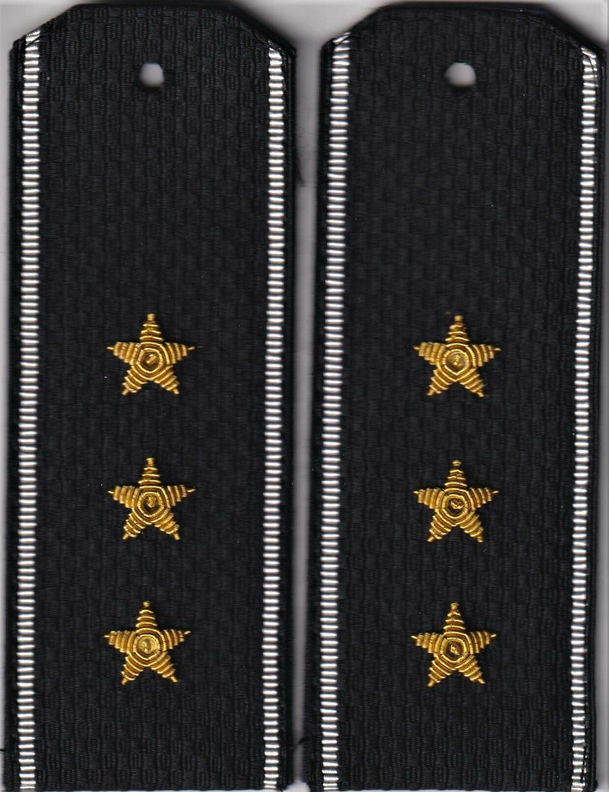 Погоны ВМФ чёрные с белым просветом, старший мичман