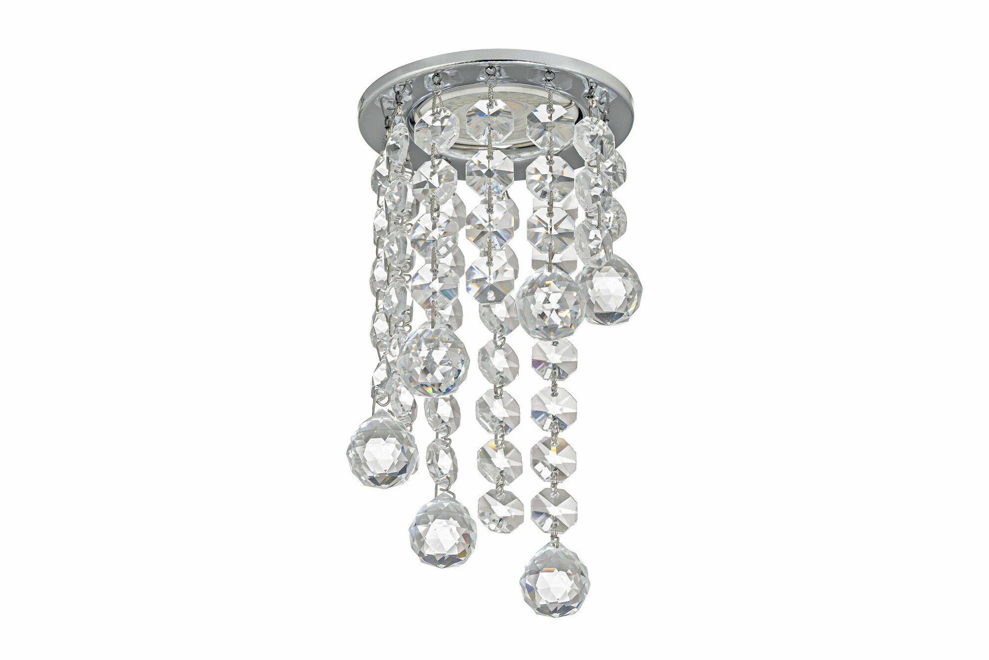 Светильник потолочный встраиваемый. Спот хрустальный, точечный Dio D'Arte Elite Osimo GU10.5.14.8.115 N