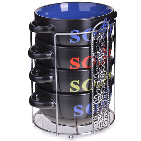 Набор супниц 5пр 540мл на подставке LR 27319 KSMB-27319