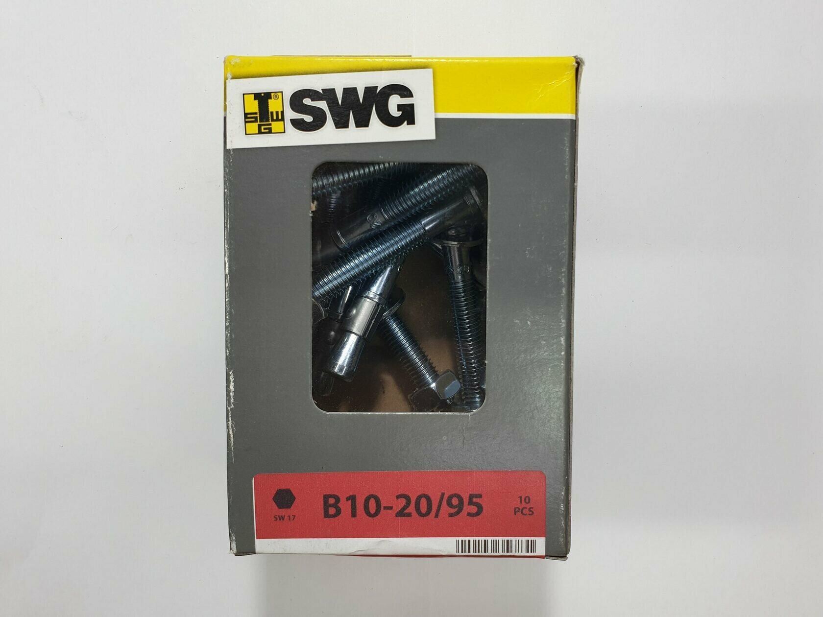 Анкер-болт для бетона тип B (без трещин) B10-20-95 (10 pcs) SWG, Германия