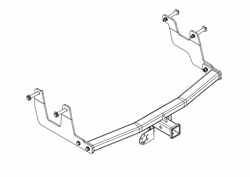 Фаркоп на Renault Dokker под квадрат 2017- (без электрики, паспорт/сертификат в комплекте) Автос. RN 17B
