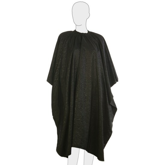 Пеньюар для парикмахеров Dewal Professional DEWAL "Роза" черный, 128x150 см на крючках