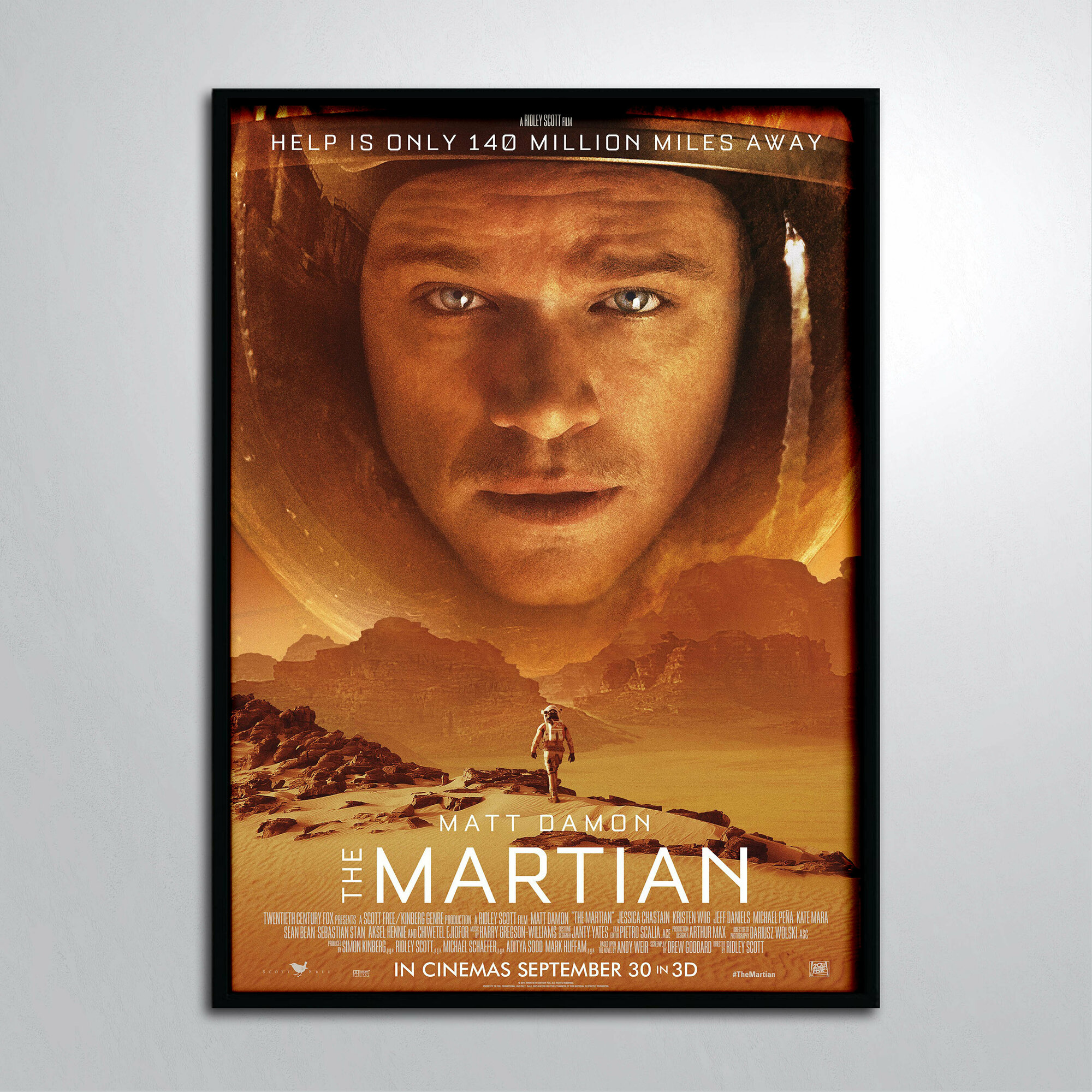 Постер в раме/Марсианин Мэтт Дэймон Оригинал The Martian