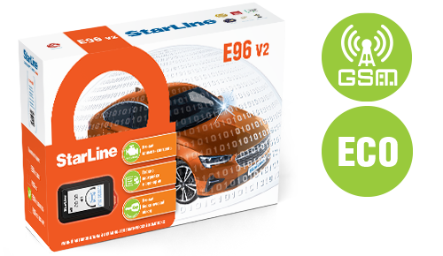 Сигнализация StarLine E96 V2 BT 2CAN+4LIN GSM ECO (брелок 1 шт)