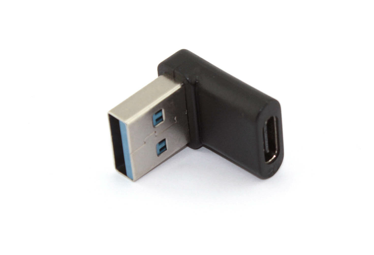 Переходник OTG USB A 3.0 на Type-C папа-мама угловой