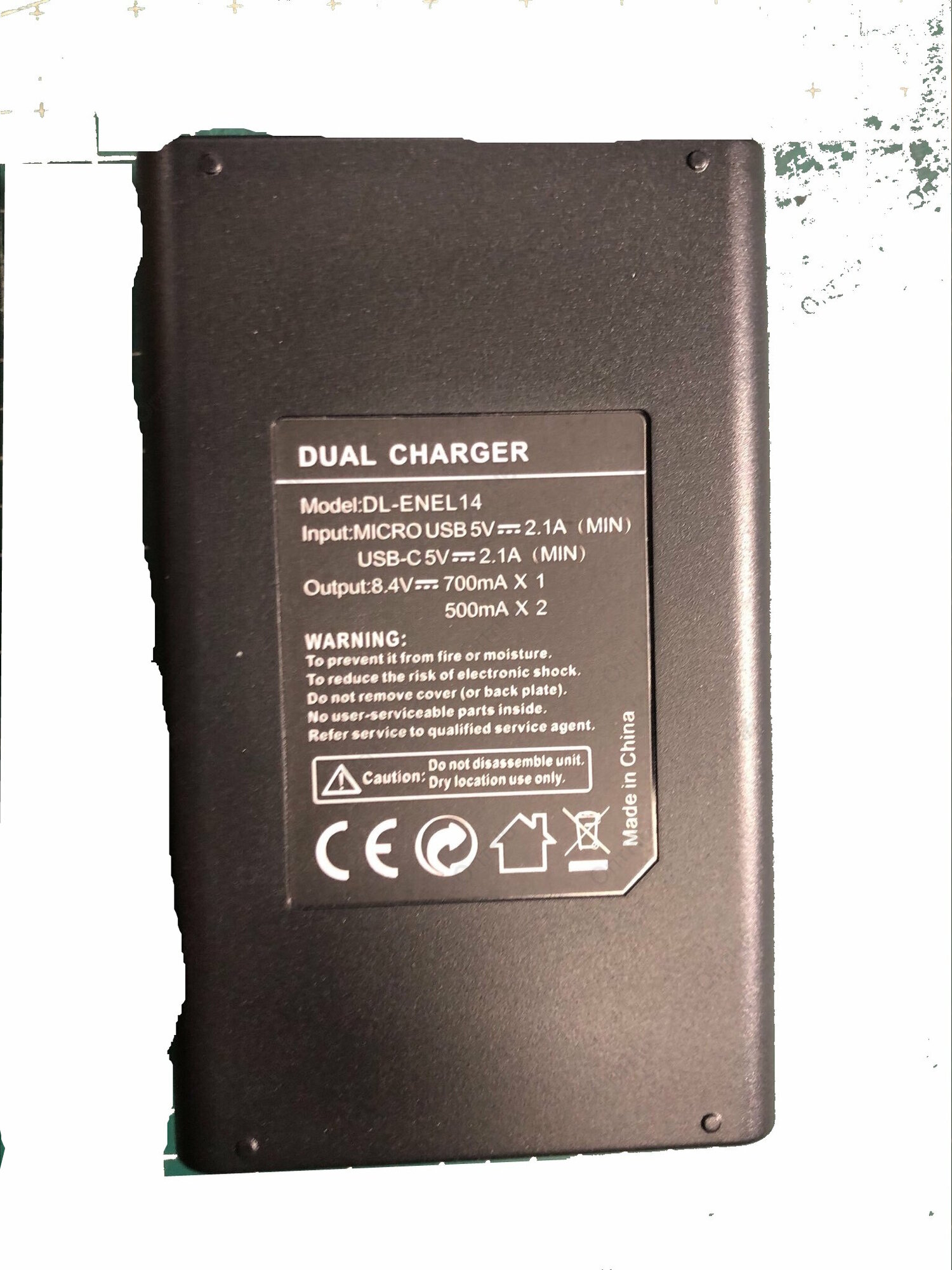 Зарядное устройство для камеры Canon (EN-EL14) D5600, D5500, D5300, D3500, D3400, D3300 (Dual)