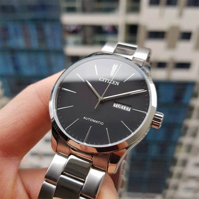 Наручные часы CITIZEN Automatic, серебряный, черный — фото 1