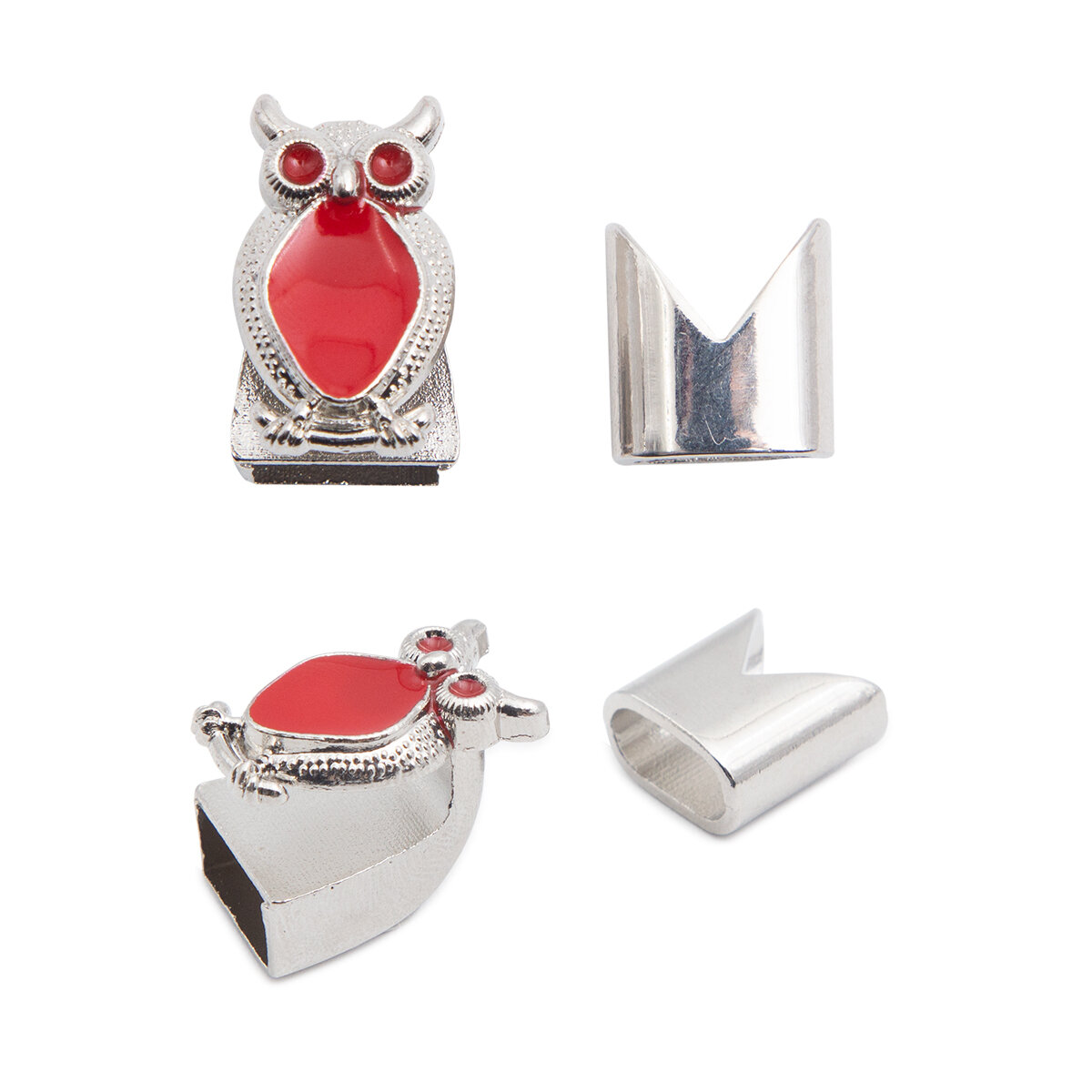 FIN2920-3 Замок декоративный, 11*18 мм, упак./2 шт, Astra&Craft (серебро/красный)