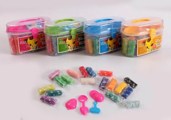 Масса для лепки 330гр. 18 цветов с набором форм "ASMAR"