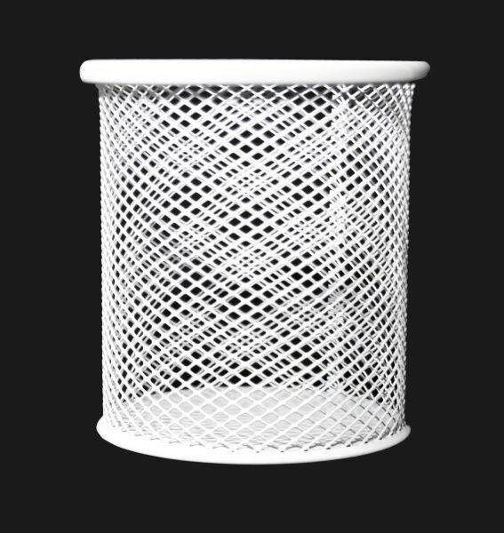 Стакан металлический круглый . Цвет- белый