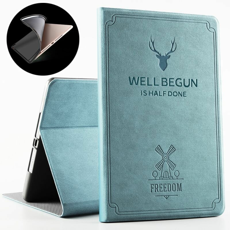 Чехол MyPads Premium, для Lenovo Tab P11, эко-кожа, стиль винтажная книга, голубой