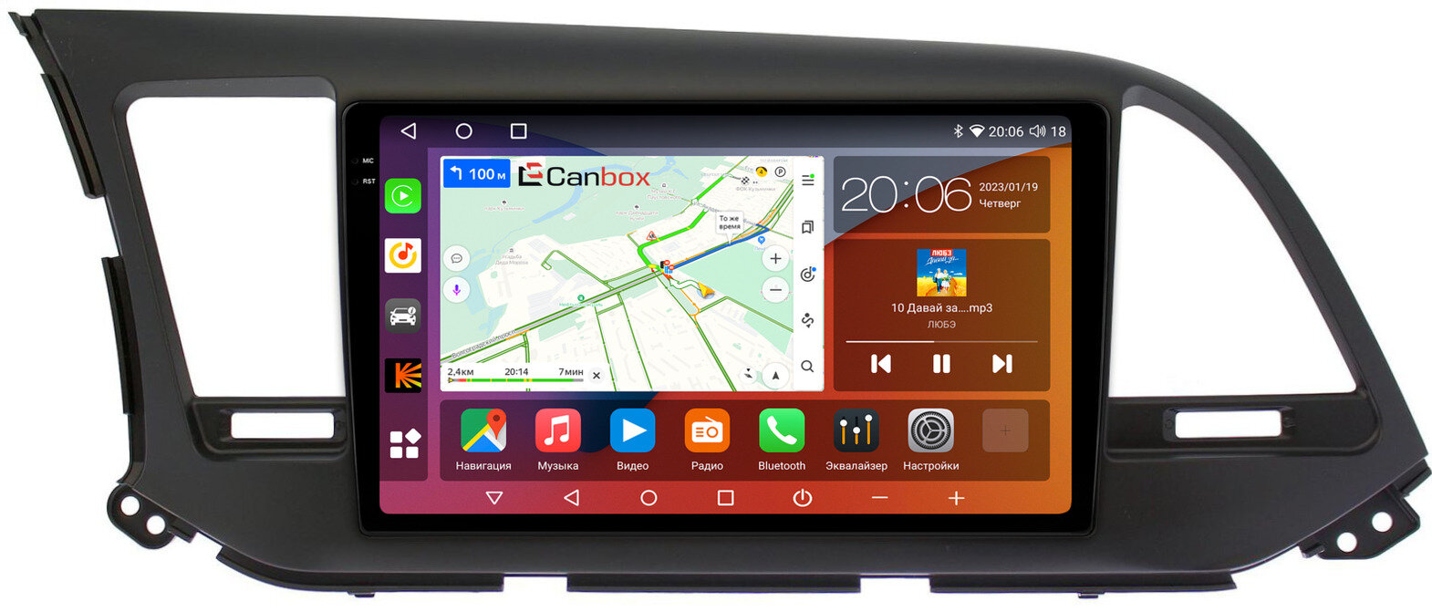 Штатная магнитола Hyundai Elantra 6 (AD) 2015-2019 (авто с камерой) Canbox EVO 2K 5815-9021 Android 14 (4G-SIM, 6/128, DSP, QLed, AI, 360)