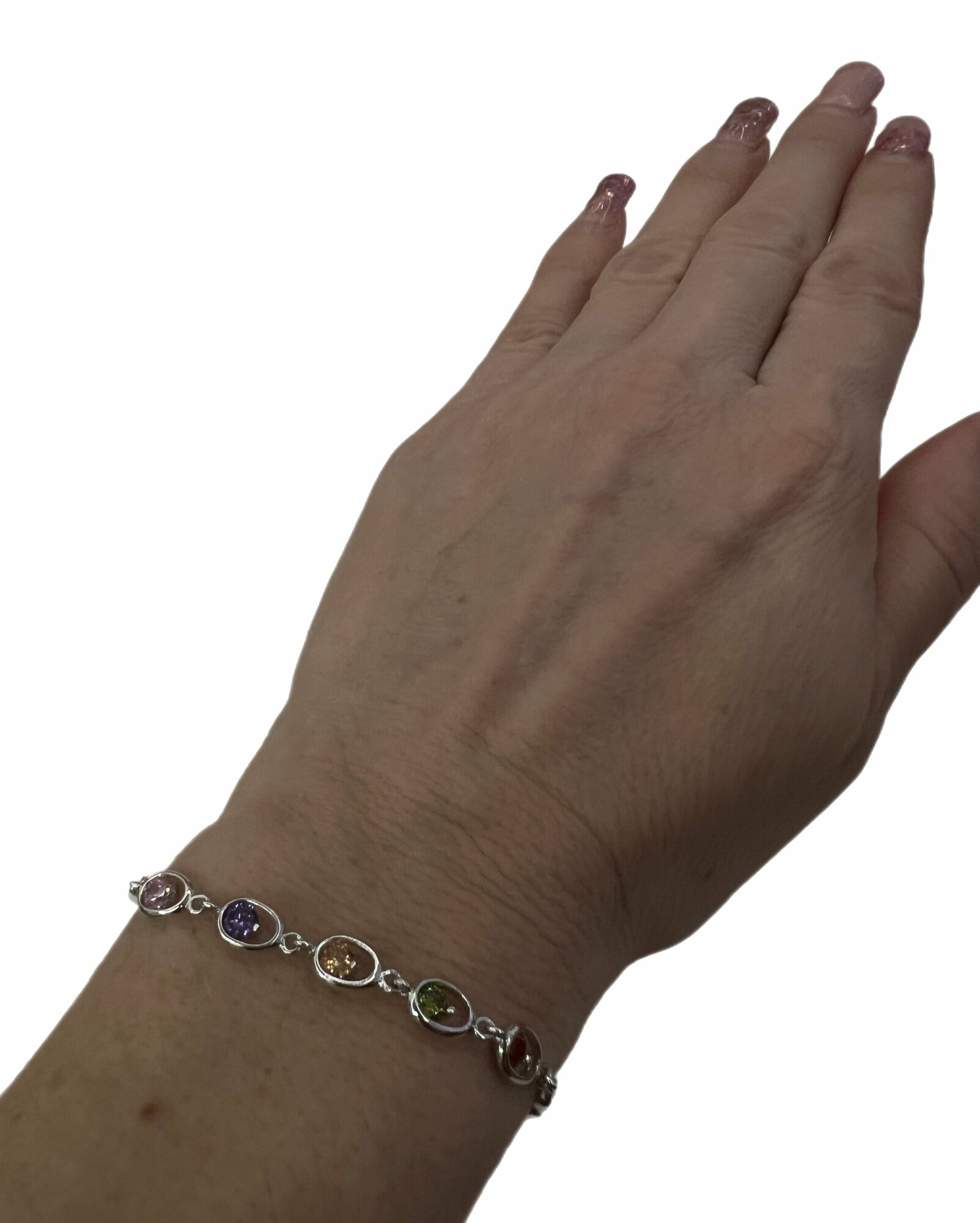 Браслет-цепочка, циркон