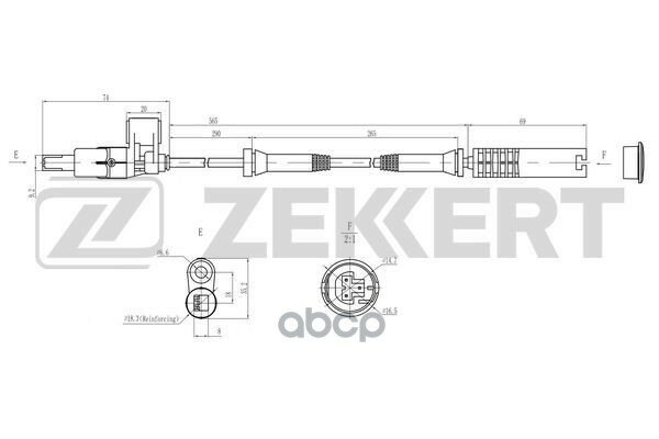 Датчик ABS Передний Bmw 3 (E36) 90- Z3 (E36) 95- Zekkert арт. se-6224