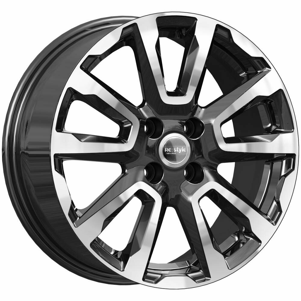 Диск автомобильный литой iFree КС1026 16x6.5 4x100 et43 dia60.1 Чёрный глянцевый с полированной лицевой частью