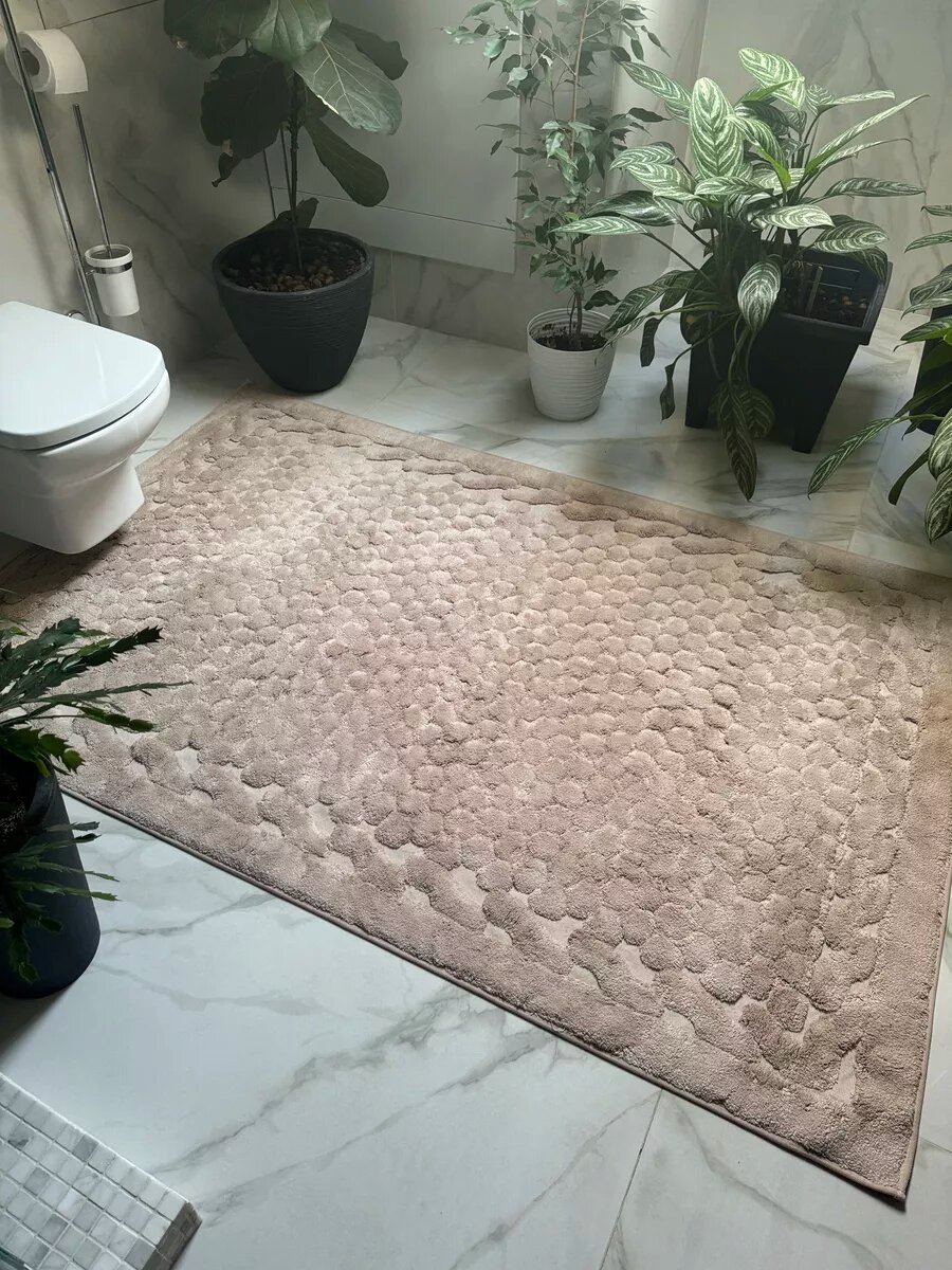 Коврик Natali's Carpets на пол для ванной и туалета большой 120х180 см Турция