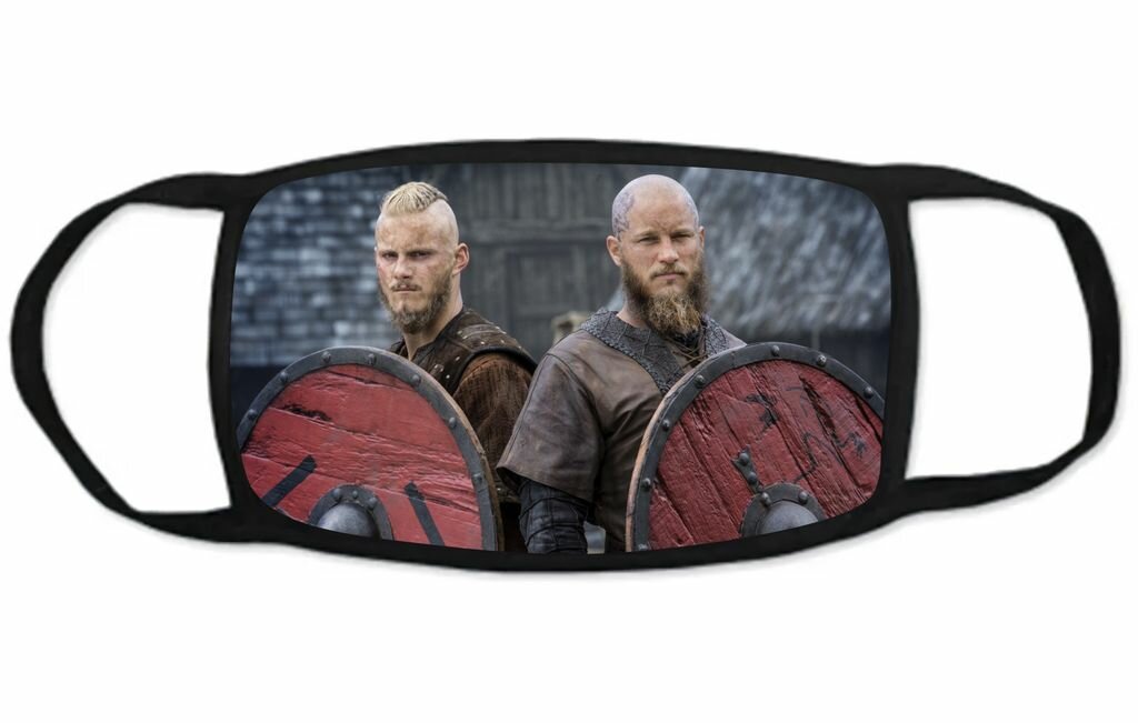 Маска защитная тканевая на лицо Vikings, Викинги №10, Детская - 18 на 10 см