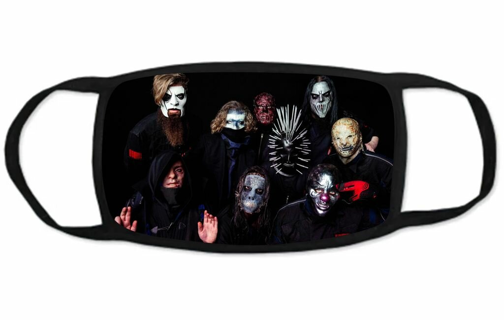 Маска защитная тканевая на лицо Slipknot, Слипнот №3, Взрослая - 20 на 12,5 см
