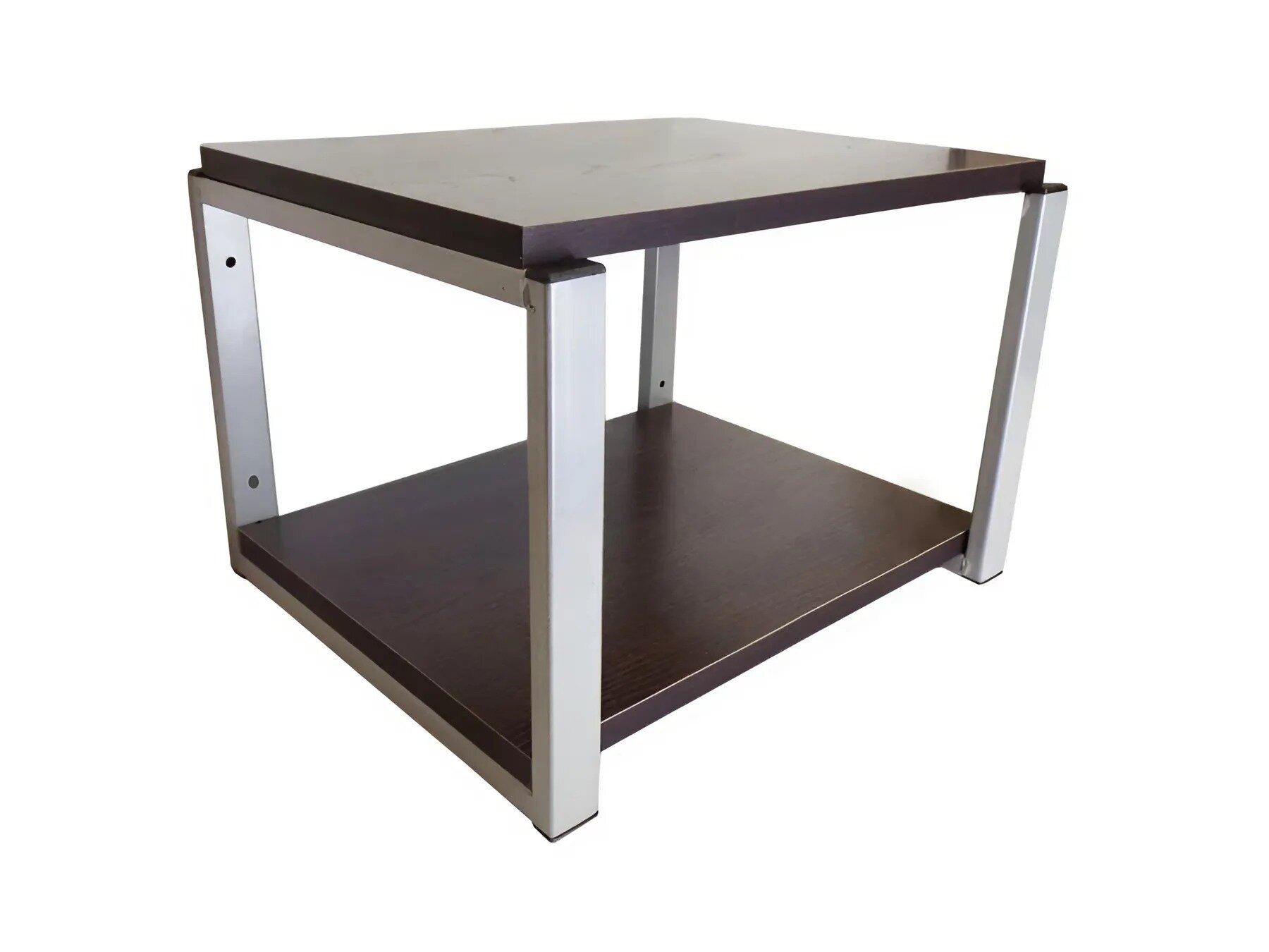 Полка для микроволновки GARROSS "SIBERIA 211013", две полки 30х40 см, высота 25 см, каркас серый, цвет полок венге