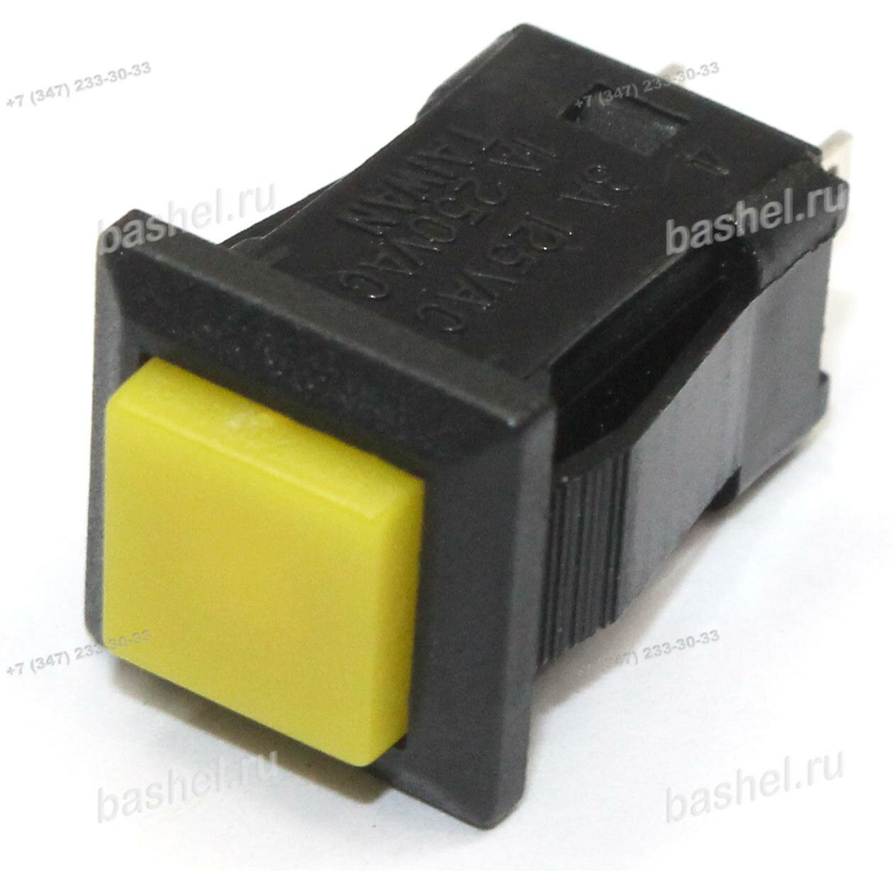 Кнопка PBS-15A квадр. с/ф, жёлтая