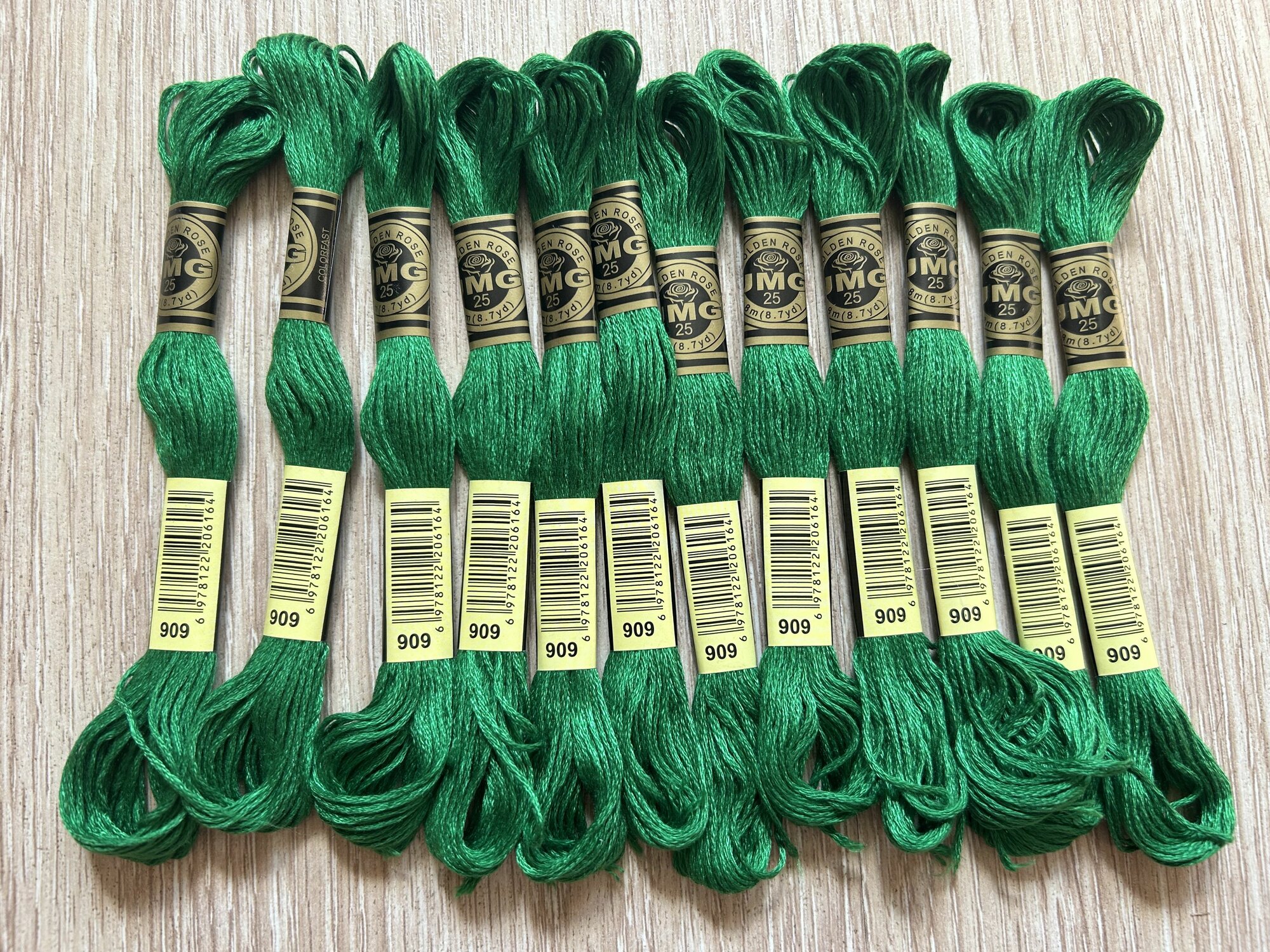 Нитки для вышивания JMC мулине (150-3866) 100% полиэфир 12 штук x 8 м