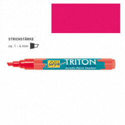 Розовый флуоресцентный художественный акриловый маркер "Solo Goya" Triton" 1-4 мм