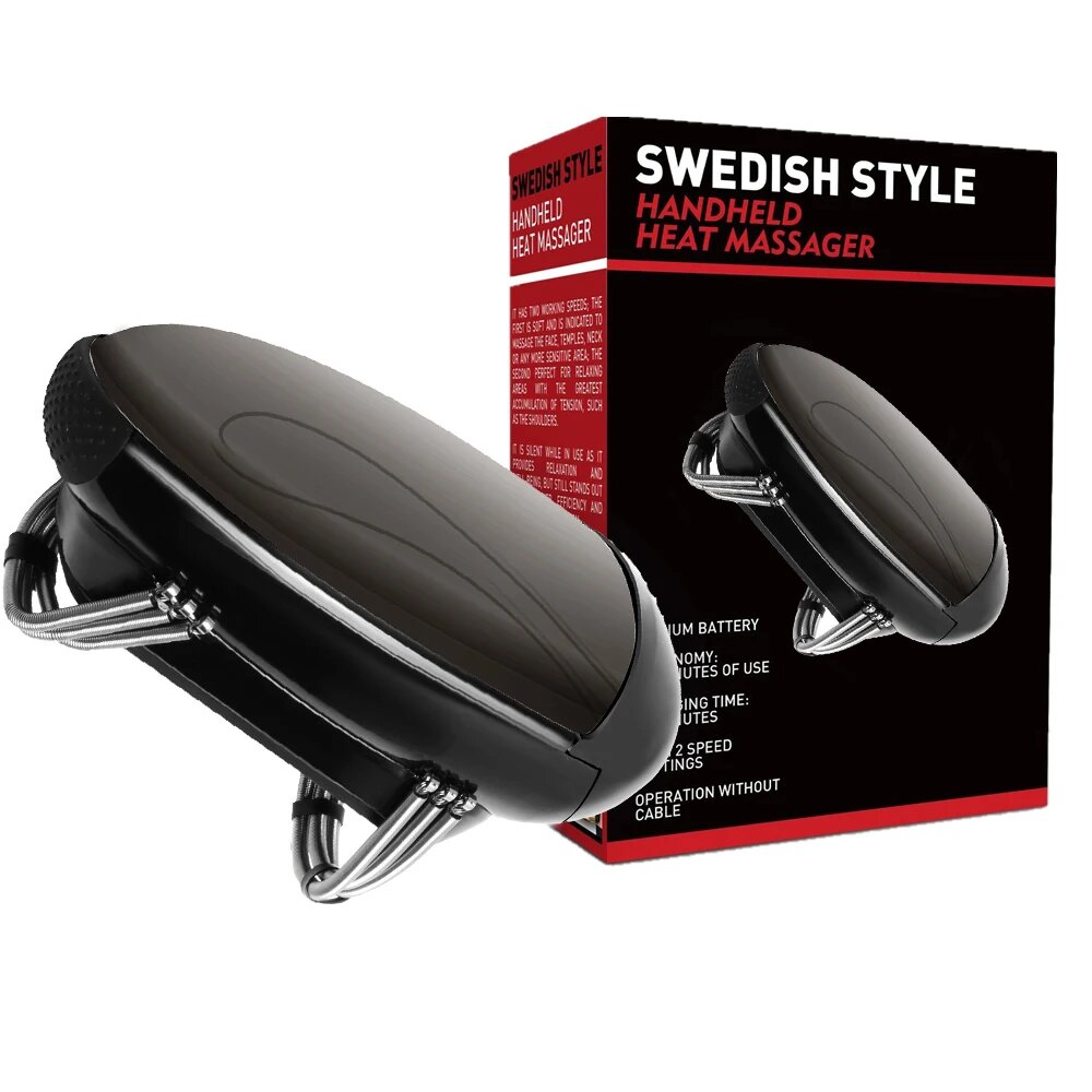 Беспроводной тепловой массажер для головы UKLISS black