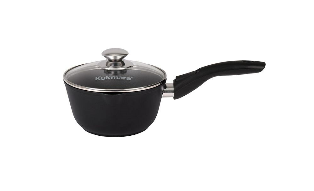 Ковш Kukmara 1,5 литра, литой алюминий, со съемной ручкой и стеклянной крышкой, к0156а