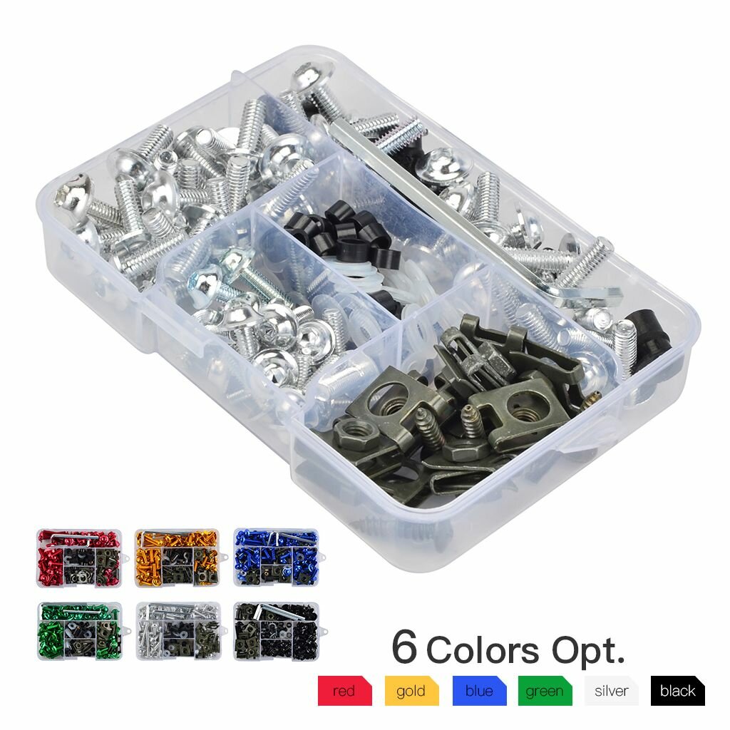 177 шт Набор болтов для переоборудования мотоцикла - золотой