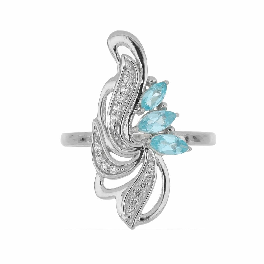 Кольцо, серебро, 925 проба, родирование