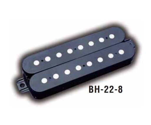 Звукосниматель магнитный для 8-струнной гитары, хамбакер, бриджевый, черный, Belcat BH-22-8-P-BK-B