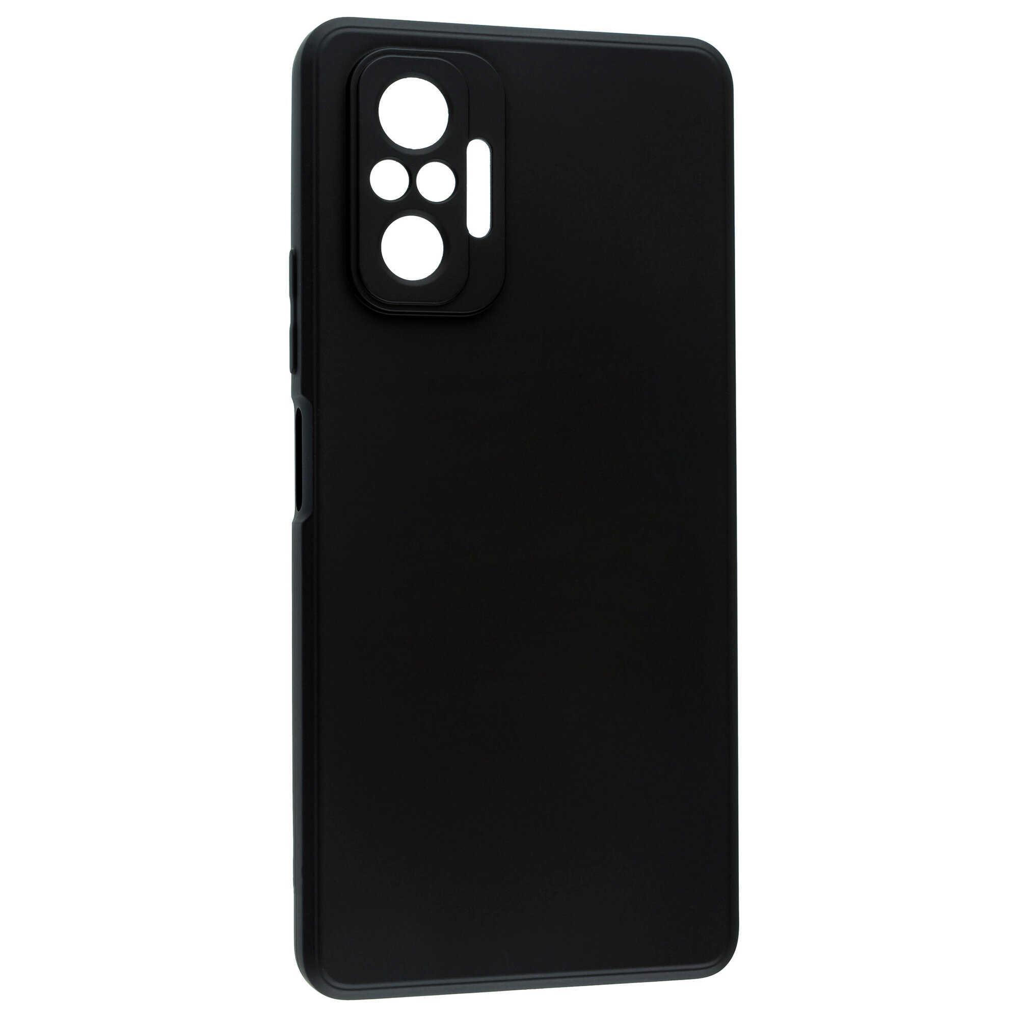 Чехол силиконовый для Xiaomi Redmi Note 10 (4G)/Note 10S, с микрофиброй внутри, с защитой камеры, X-CASE, черный