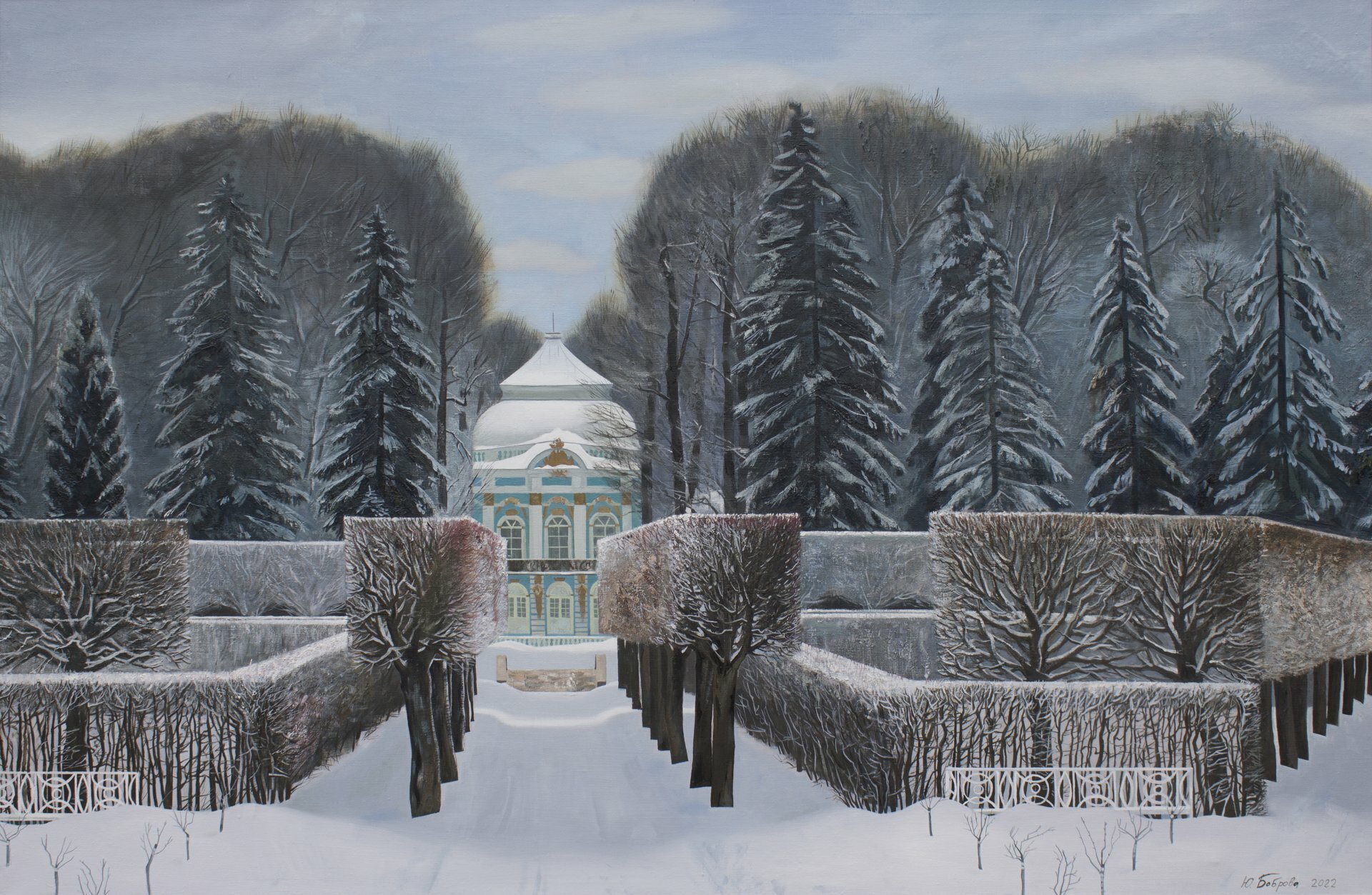 Екатерининский парк, Юлия Боброва, Реализм, Лён, Масло