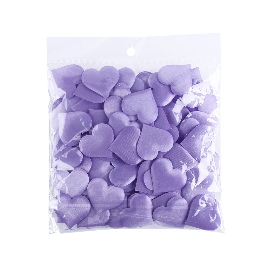 Конфетти губка сердце 100 шт. Сиреневый, 3.5cm Purple